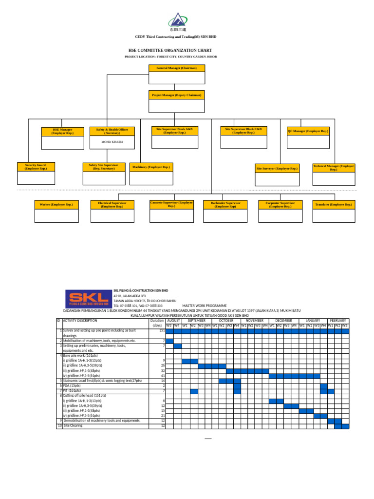 CEDY HSEC Organisation chart | PDF