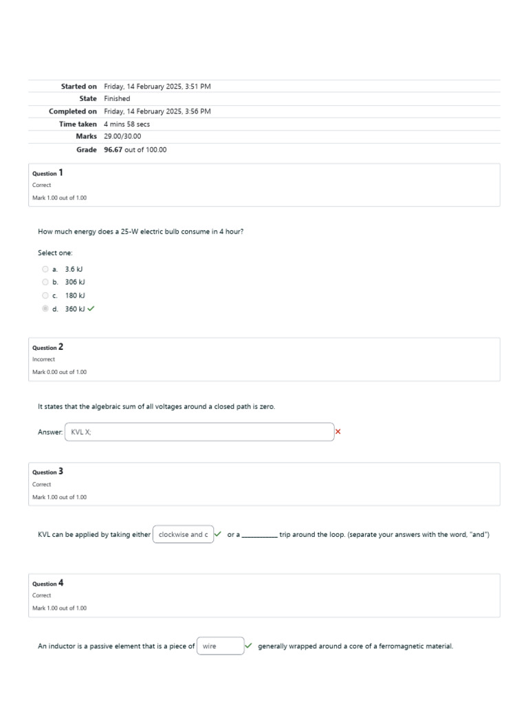 Prelim Laboratory Exam - Attempt Review - REMOTEEXAM 2423T | PDF ...