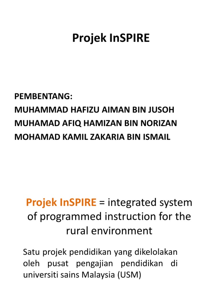 Projek InSPIRE | PDF