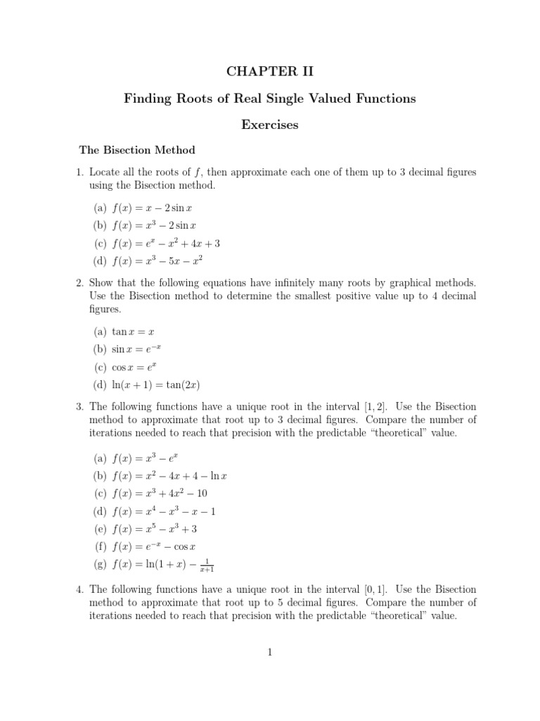 Chapter 2 Exercises Extracted From The Textbook (Ref Nassif, Fayyad, Ex Chapter 1) | PDF ...