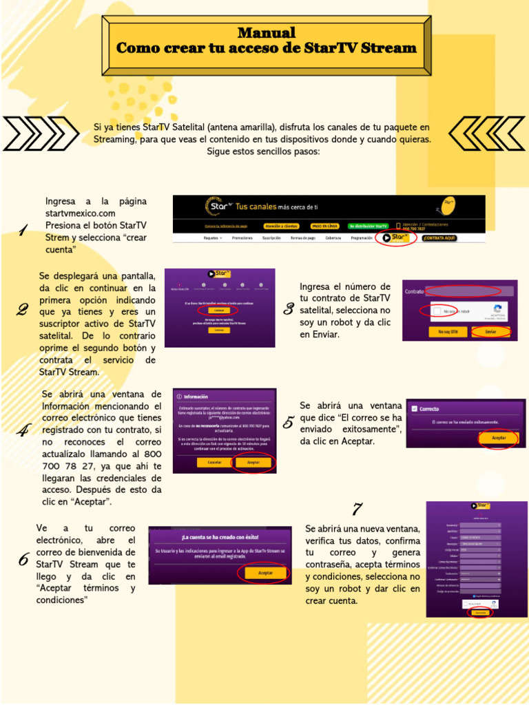 Crear cuenta en StarTV Stream fácil | PDF | Streaming Media | Informática