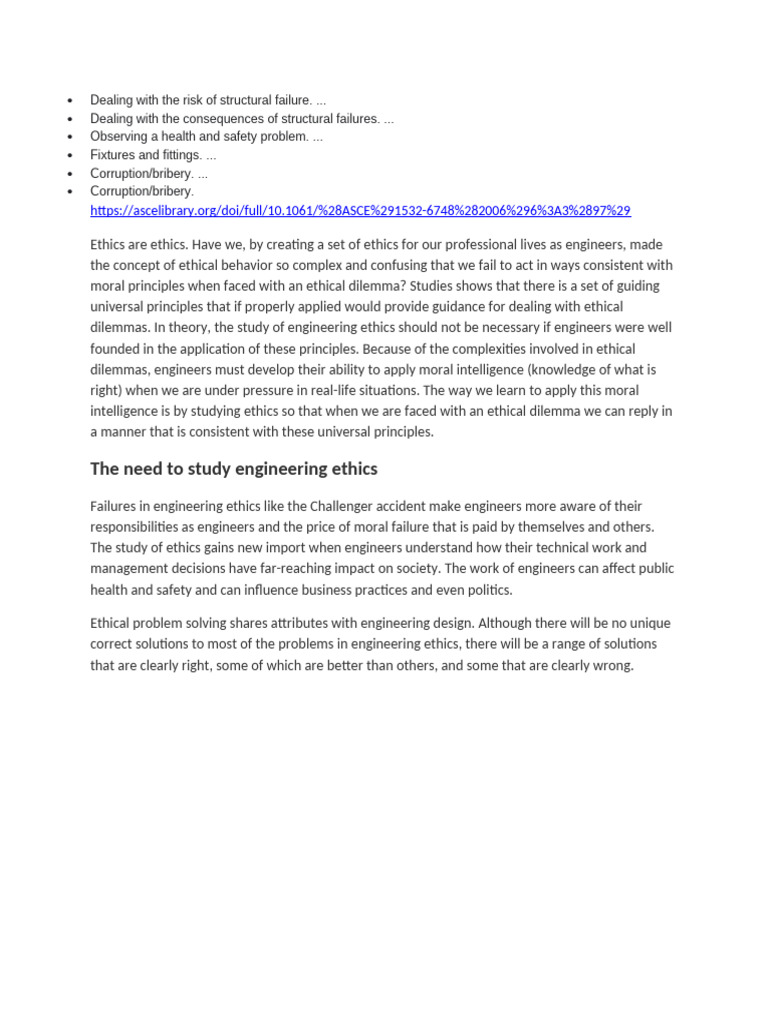 Engineering Ethics and Structural Failures | PDF