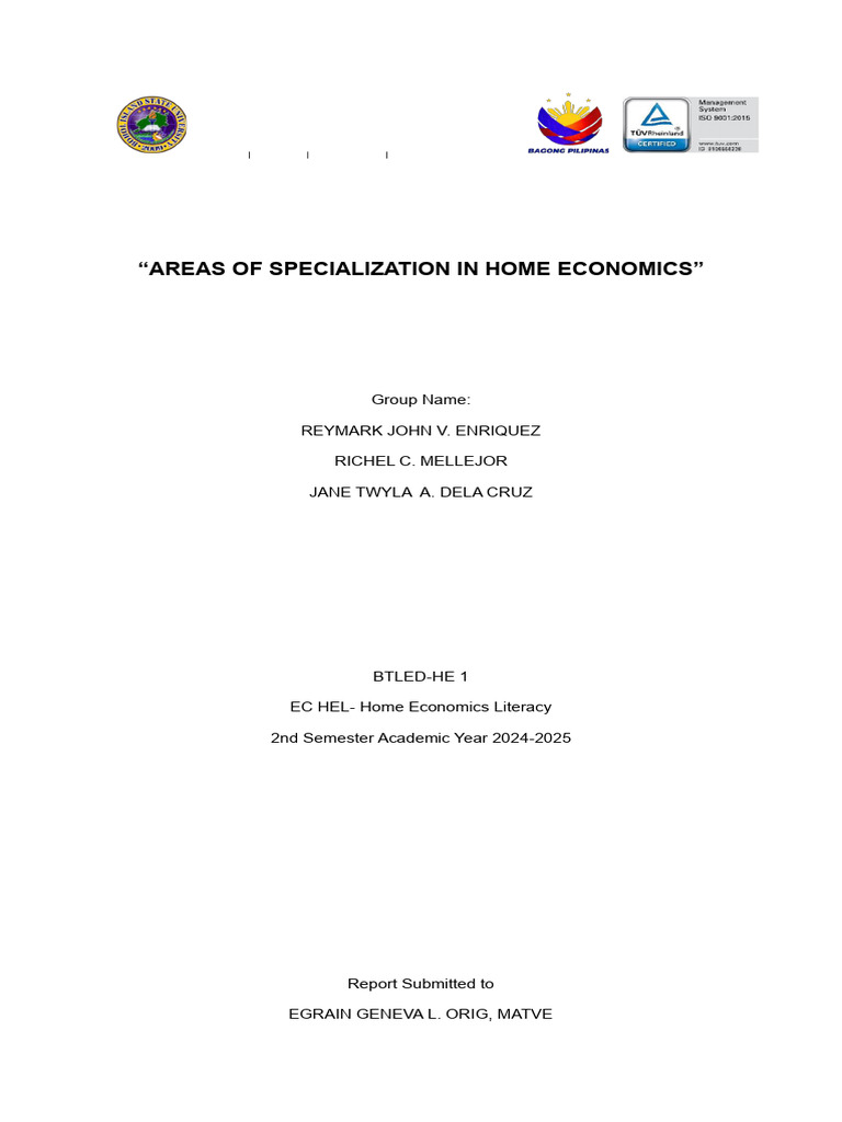 Home Economics Literacy 34-1-1 | PDF | Infants | Nutrients