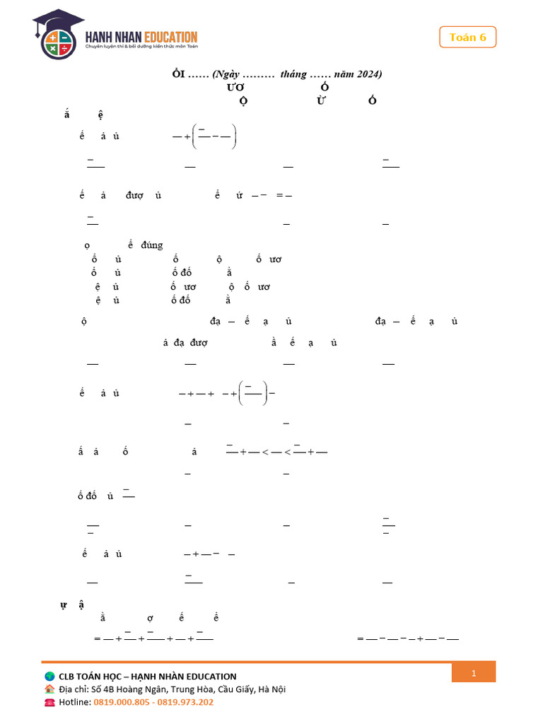 (6a2) - B.15 - Phieu BTVN - 11.01.2025 | PDF