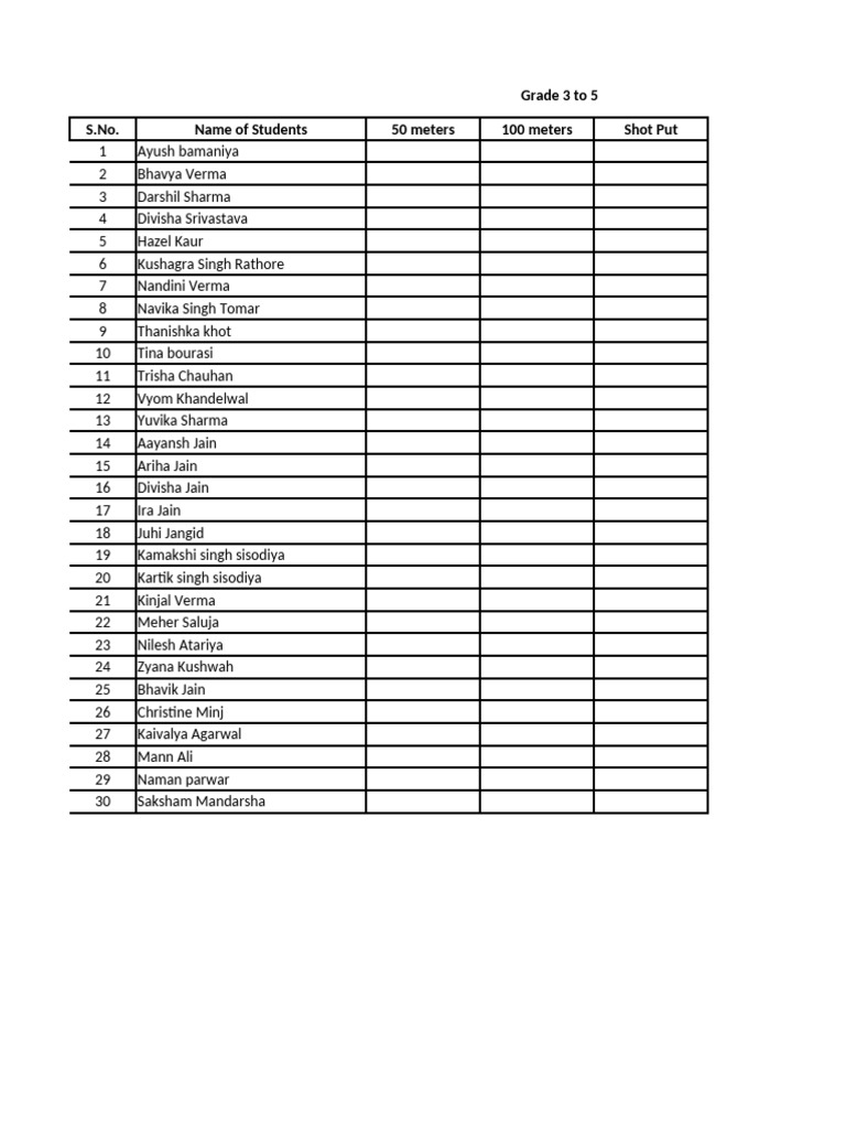 Grade 3 to 5@ @ | PDF