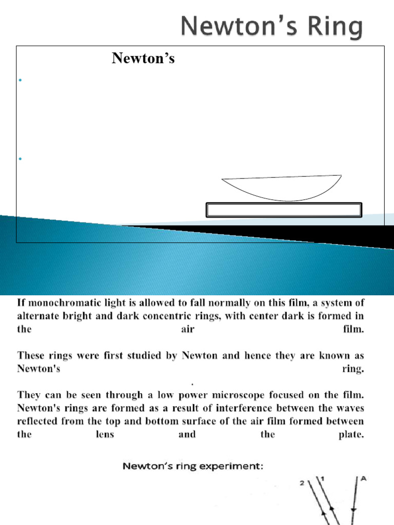 Newton's Rings Experiment Setup Guide | PDF