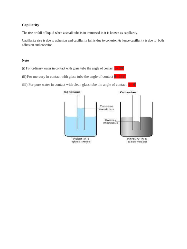 Capillarity | PDF