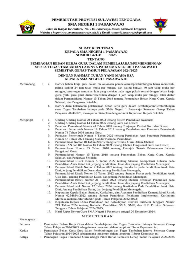 Sk. PBM Genap Kumer 2024-2025 | PDF