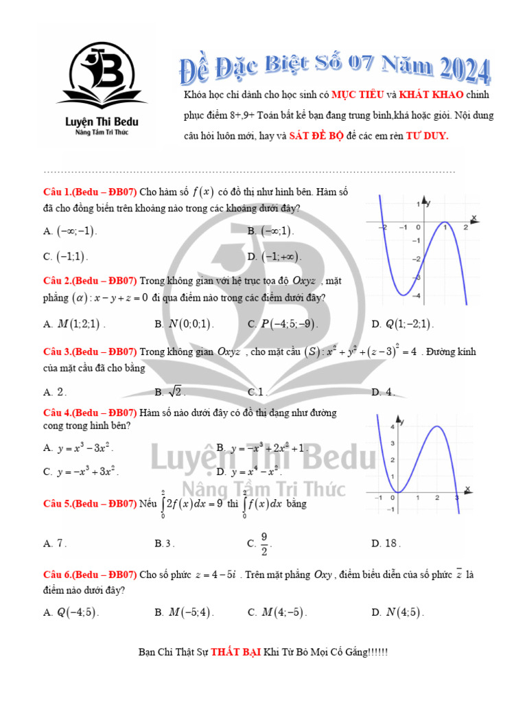 Đề Đặc Biệt 07 Bedu | PDF