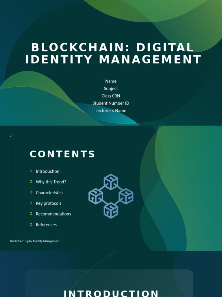 Blockchain - Digital Identity Management | PDF | Public Key ...