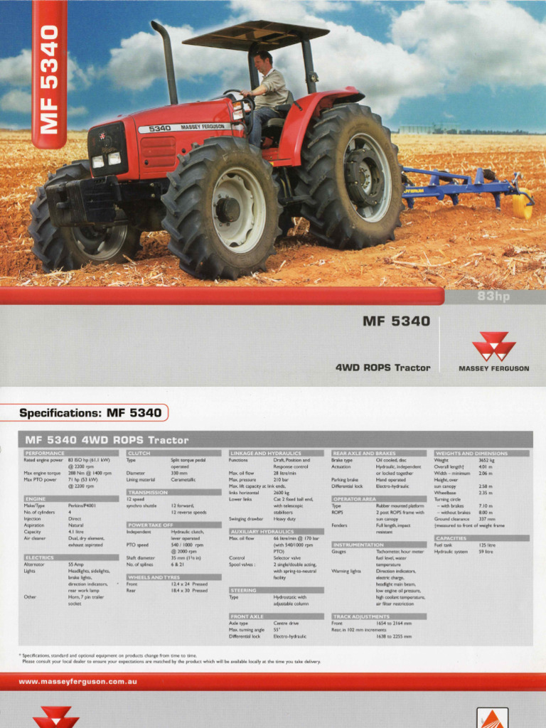 Massey Ferguson 5340 Leaflet | PDF
