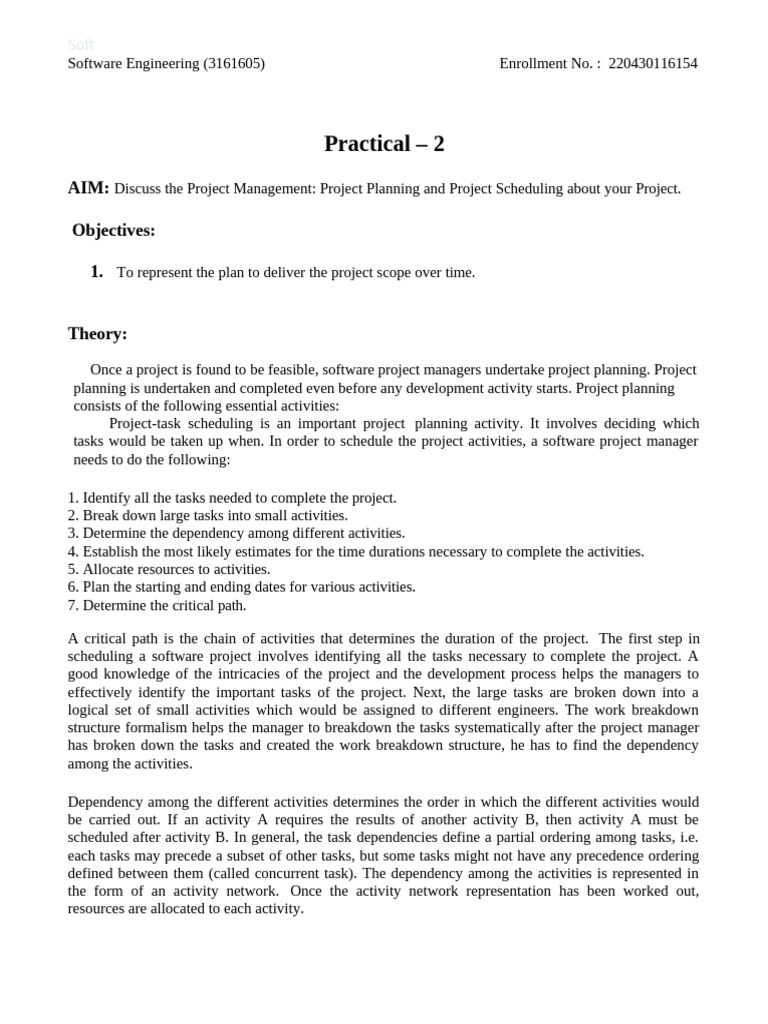 SE prac2 | PDF | Project Management