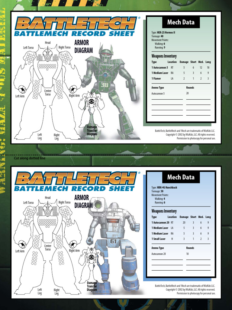 B Tech Quick Start Rules | PDF | Battle Tech