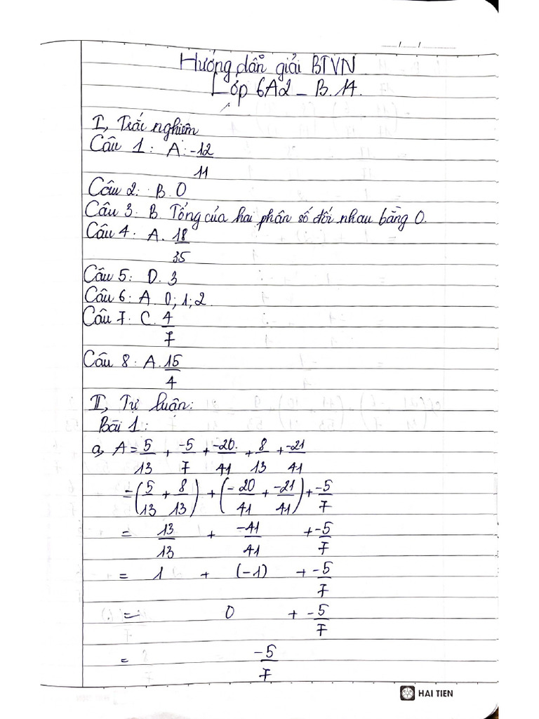 [6A2] -B.16 -DAP AN BTVN B.15 -11.01.2025 | PDF