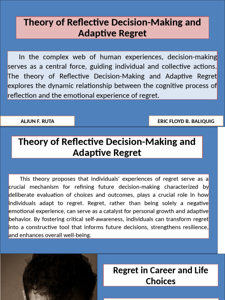 Reflective Decision-Making & Regret Theory | PDF
