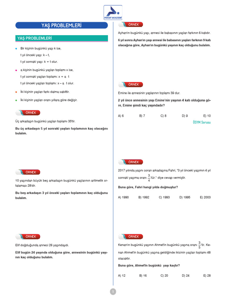 Yas Problemleri Ders 33 | PDF