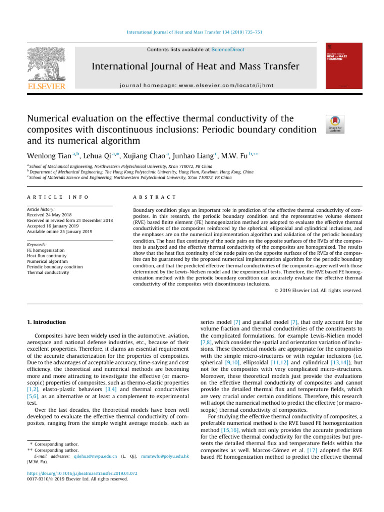 Thermalconductivity PeriodicBC | PDF | Composite Material | Thermal ...