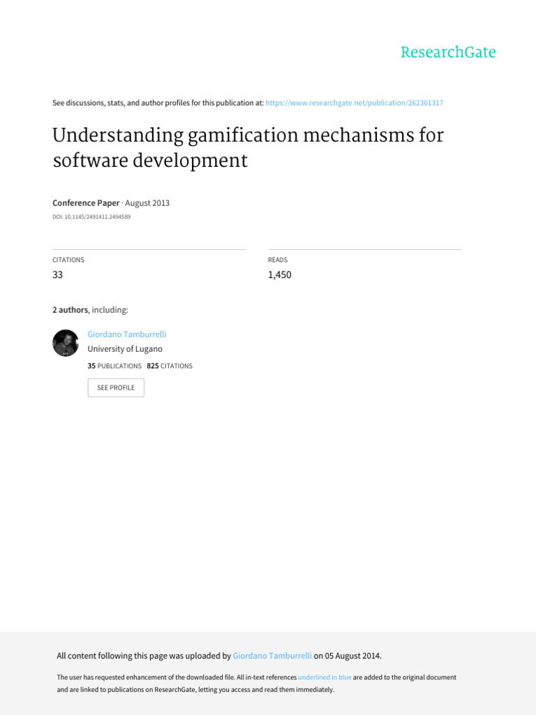 2013 Gamification For SW Development | PDF | Software Development ...