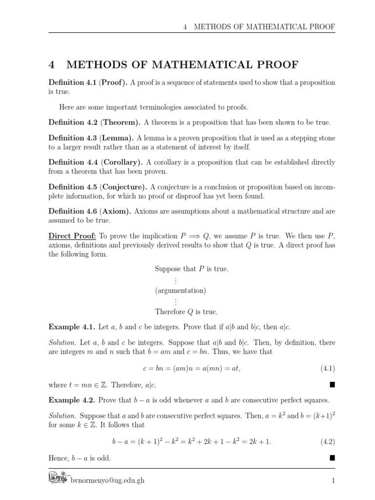 Math 121 Notes Methods of Mathematical Proof | PDF | Theorem ...