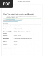 Wells Fargo Wire Transfer Confirmation and Receipt | PDF | Wire ...