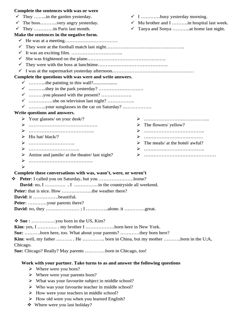 Verb To Be in Simple Past | PDF | Language Families | Languages