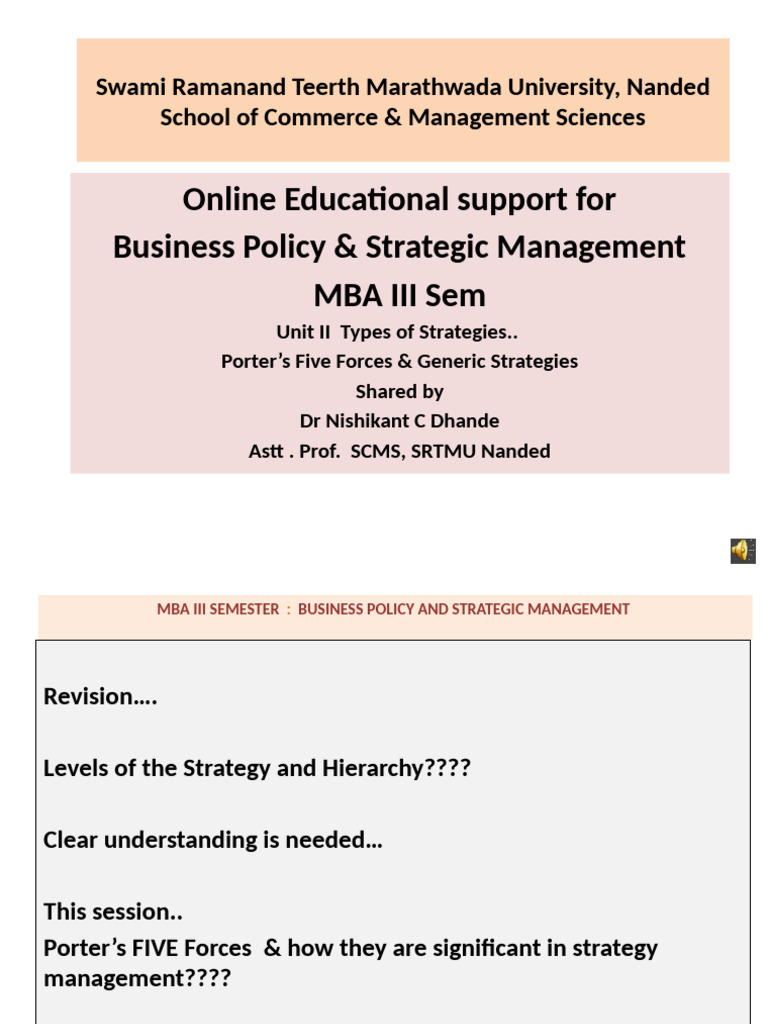 BPSM Unit 2.1 Porter's Five Forces Av | PDF | Strategic Management | Business