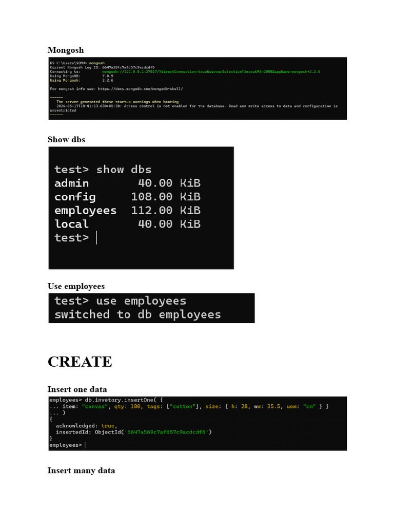 MongoDB Operations | PDF
