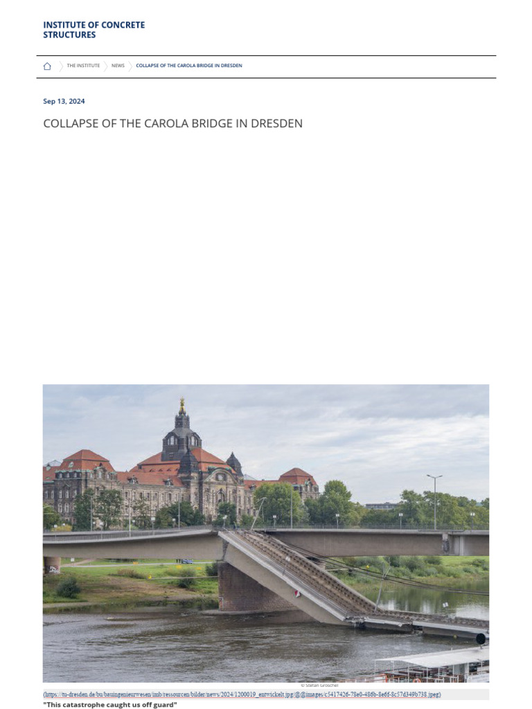 Collapse of The Carola Bridge in Dresden - Institute of Concrete ...