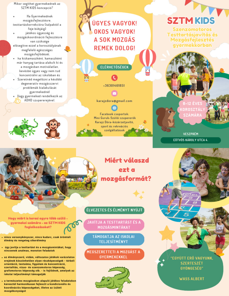 Colorful Cute and Fun Kids Summer Camp Brochure | PDF