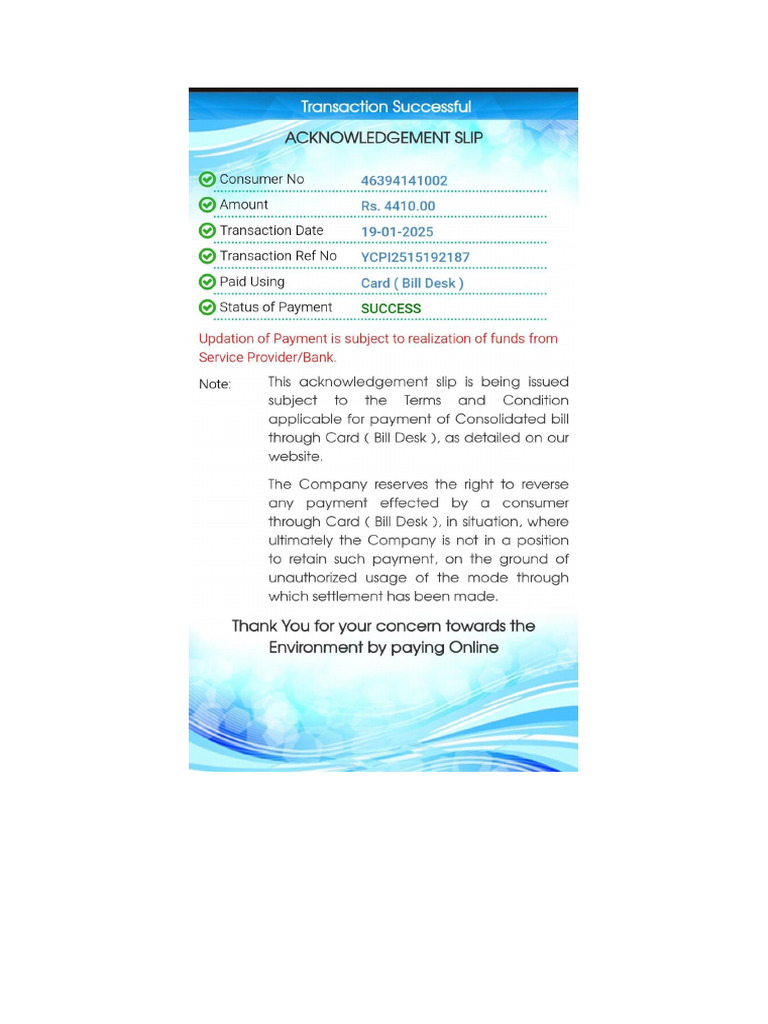 Acknowledgement Slip | PDF