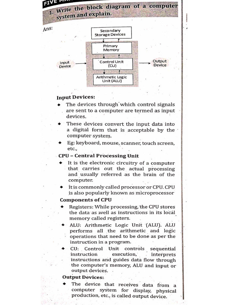 1st PUC Computer Passing Capsule | PDF