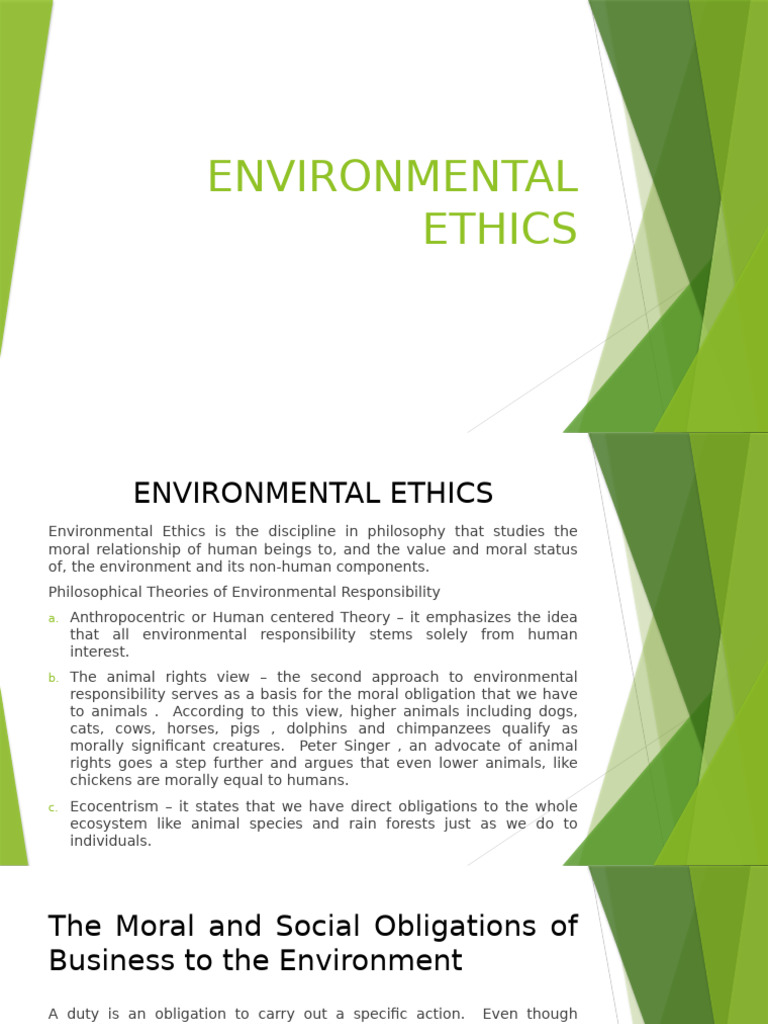 Environmental Ethics | PDF