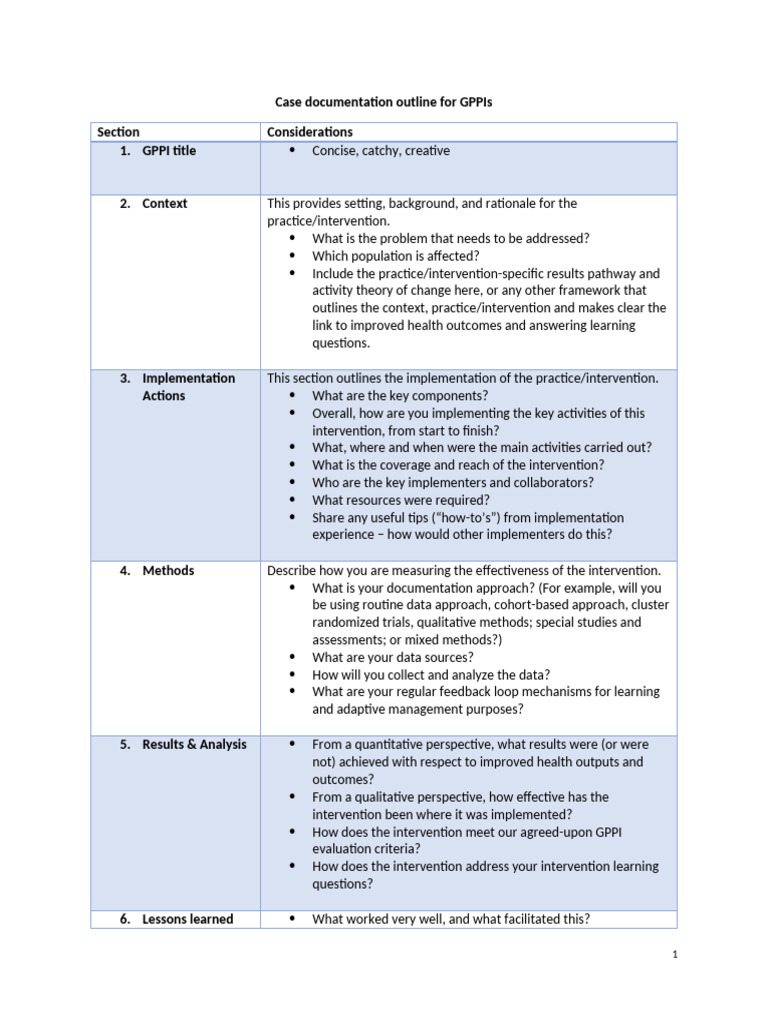 GPPI_Documentation Template (Revised)_2020-09-02 | PDF | Methodology | Cognition