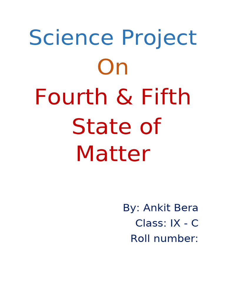 Science Project | PDF | Plasma (Physics) | Physical Sciences