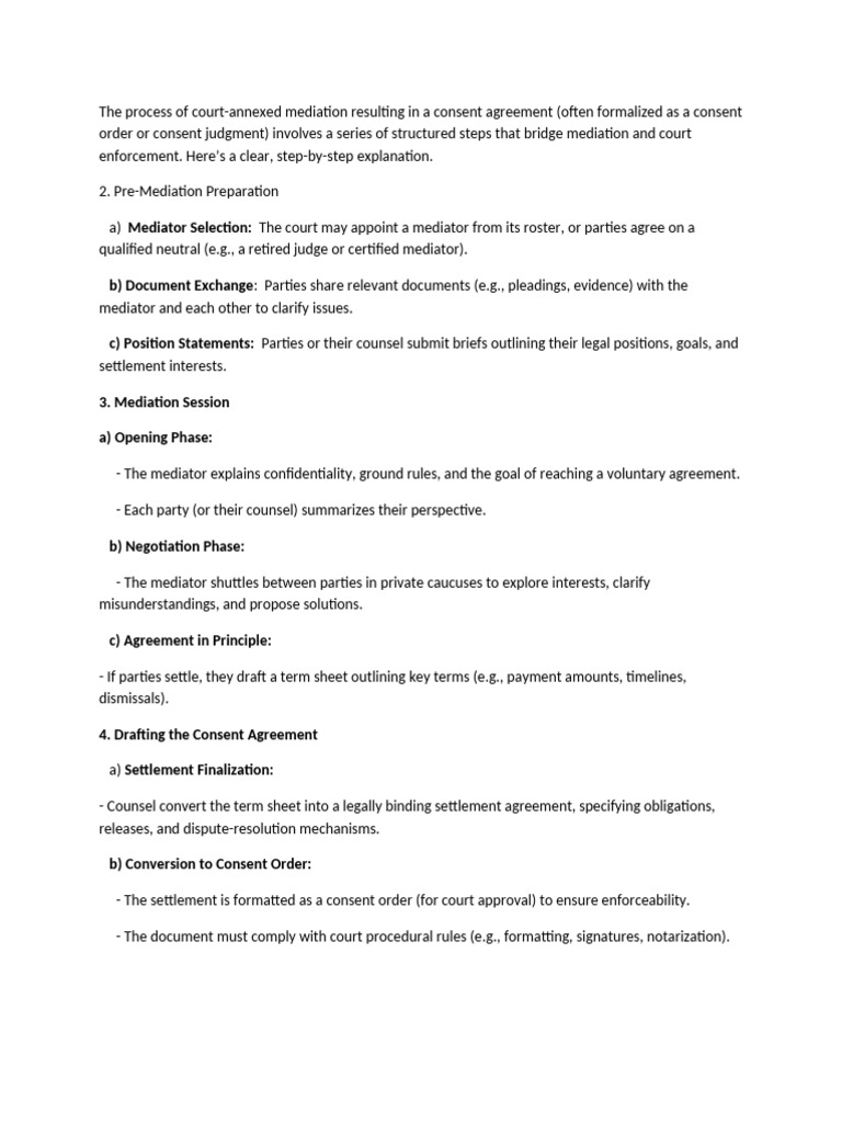 Court-Annexed Mediation Process Explained | PDF