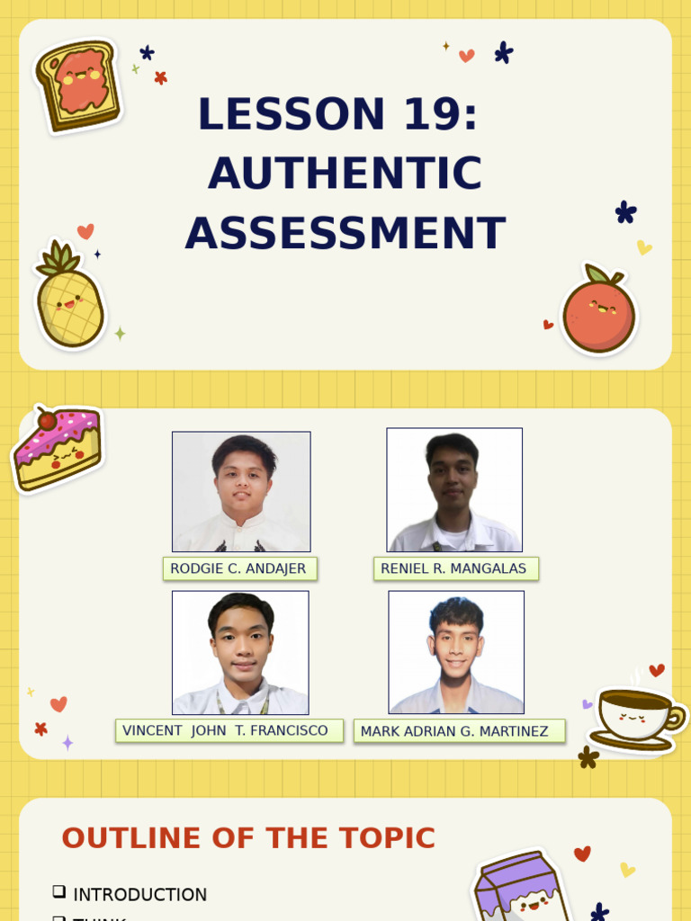 Principles of Authentic Assessment | PDF | Educational Assessment | Learning