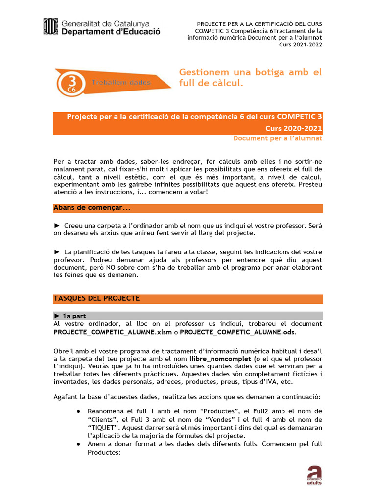 COMPETIC 3 C6 Document Alumne 21-22s | PDF