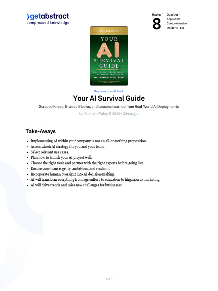 Your Ai Survival Guide Rashidi en 49436 | PDF | Artificial Intelligence ...