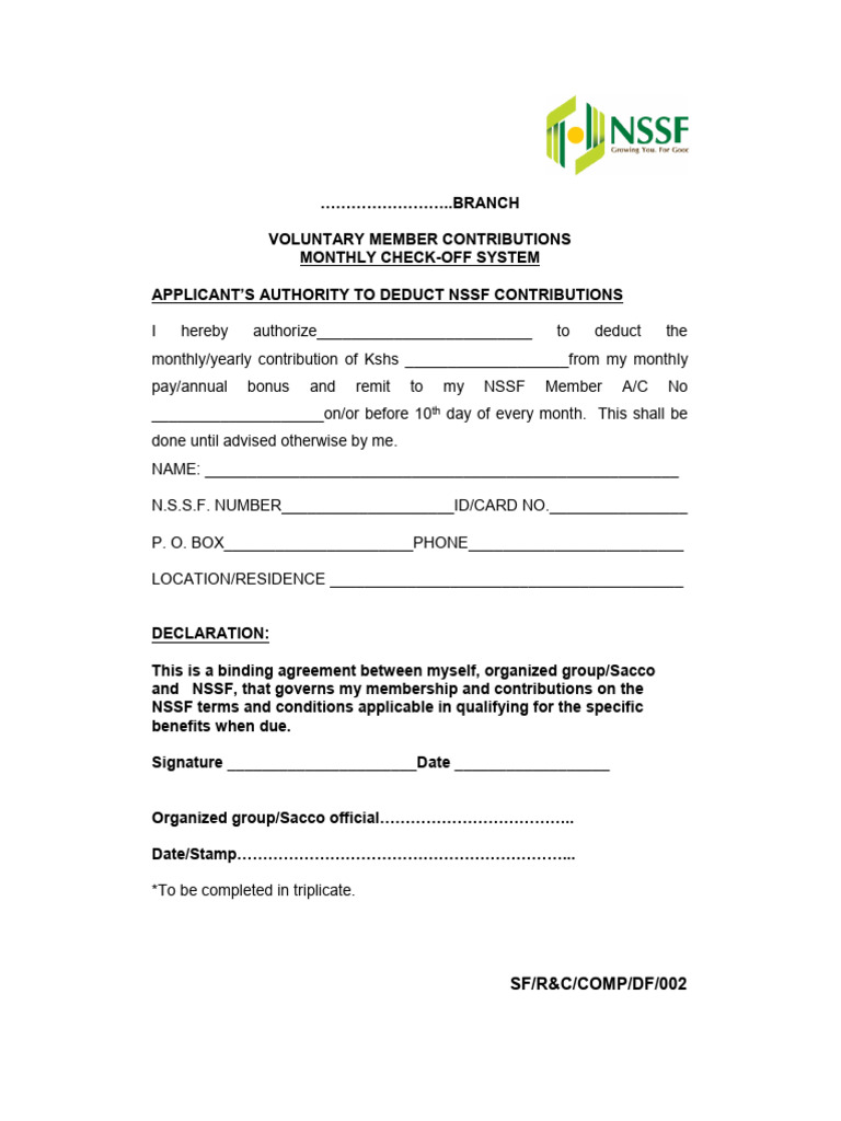 Voluntary Member Contributions Monthly Check-Off System | PDF