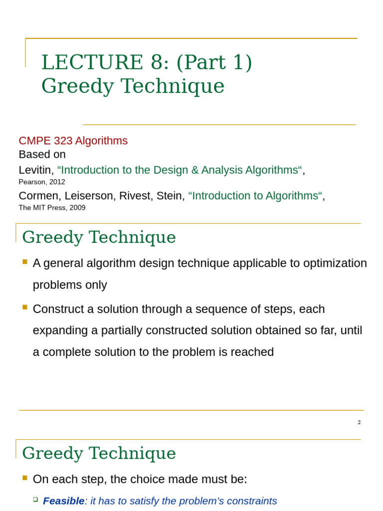 Greedy Algorithm Techniques Explained | PDF | Dynamic Programming | Mathematical Analysis