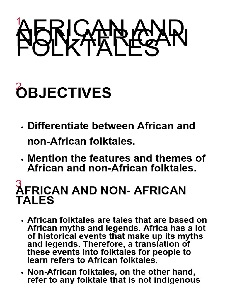 African and NONAFRICAN FOLKTALES | PDF