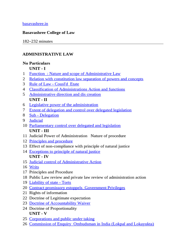 Administrative Law Bas | PDF | Rule Of Law | Administrative Law