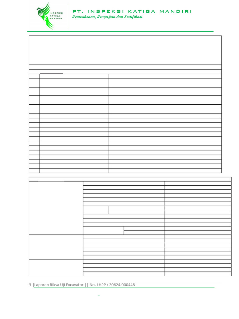 Laporan Excavator Volvo Rig PVD 19 Juni 2024 | PDF