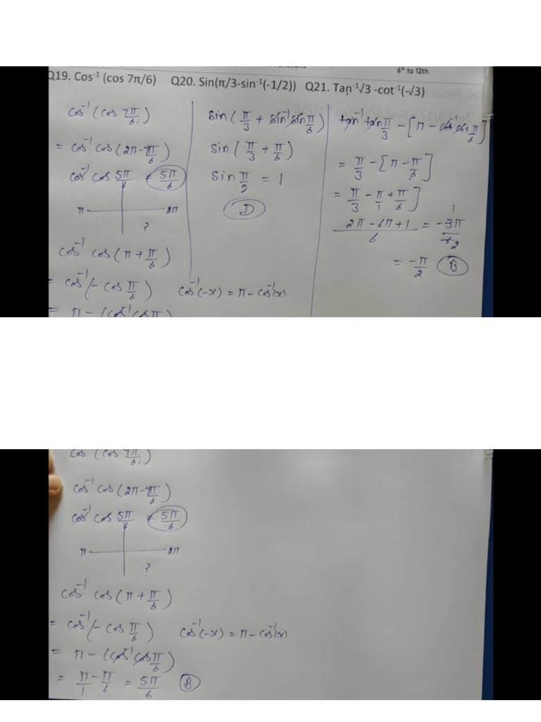 Inverse Trigonometry Ncert Soln | PDF