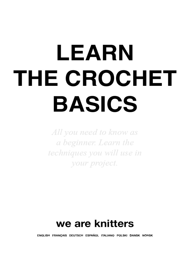 Crochet Basics for Beginners Guide | PDF