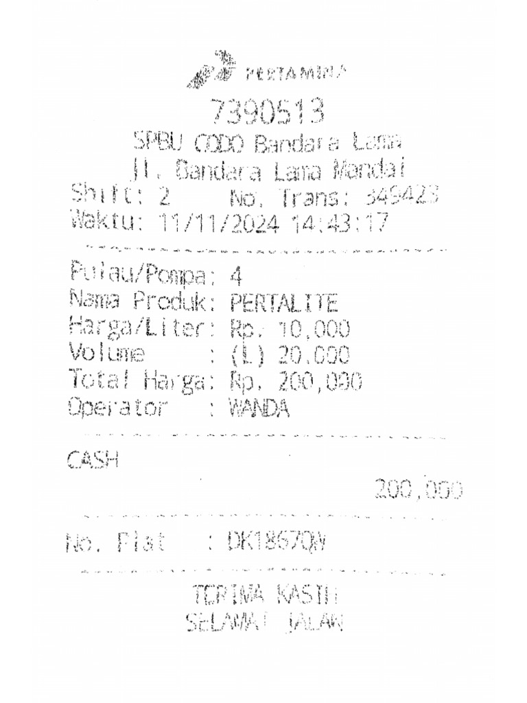 Struk Tgl11Nov24 | PDF