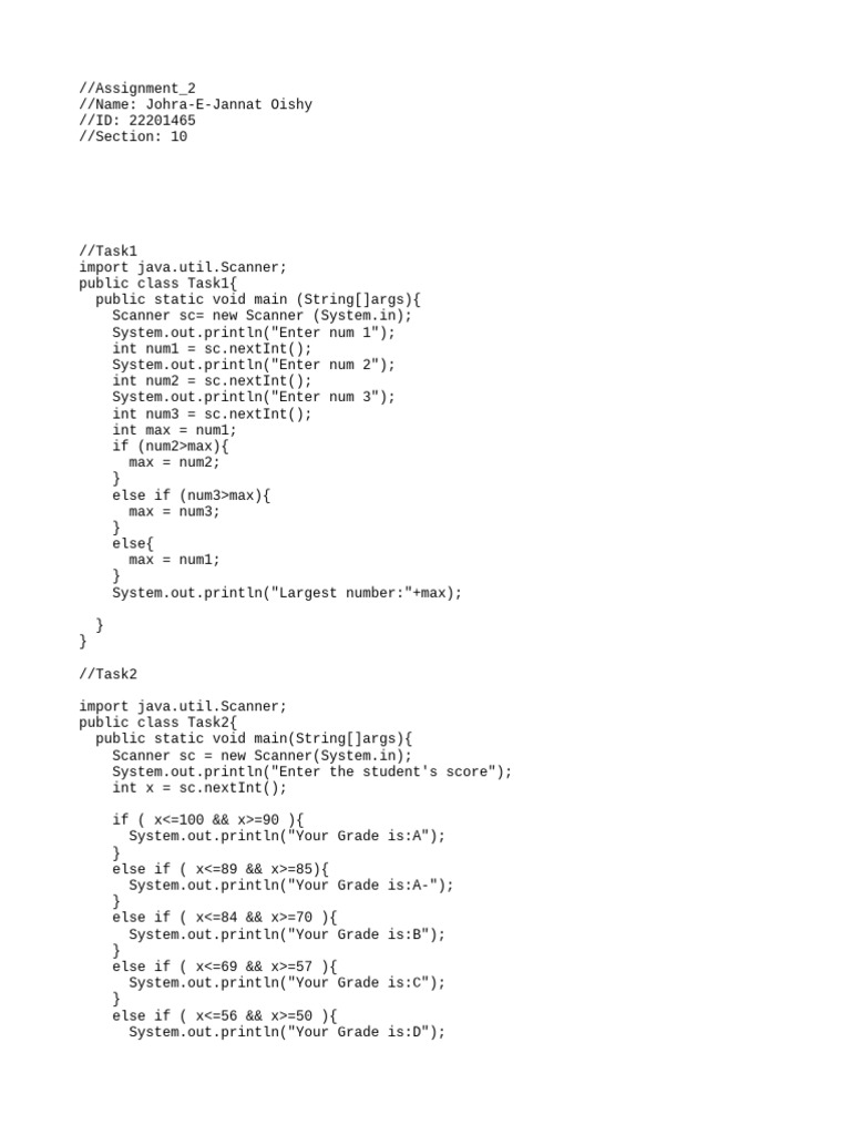 Assignment2 22201465 Johra-E-Jannat Oishy | PDF | Computer Programming | Software Engineering