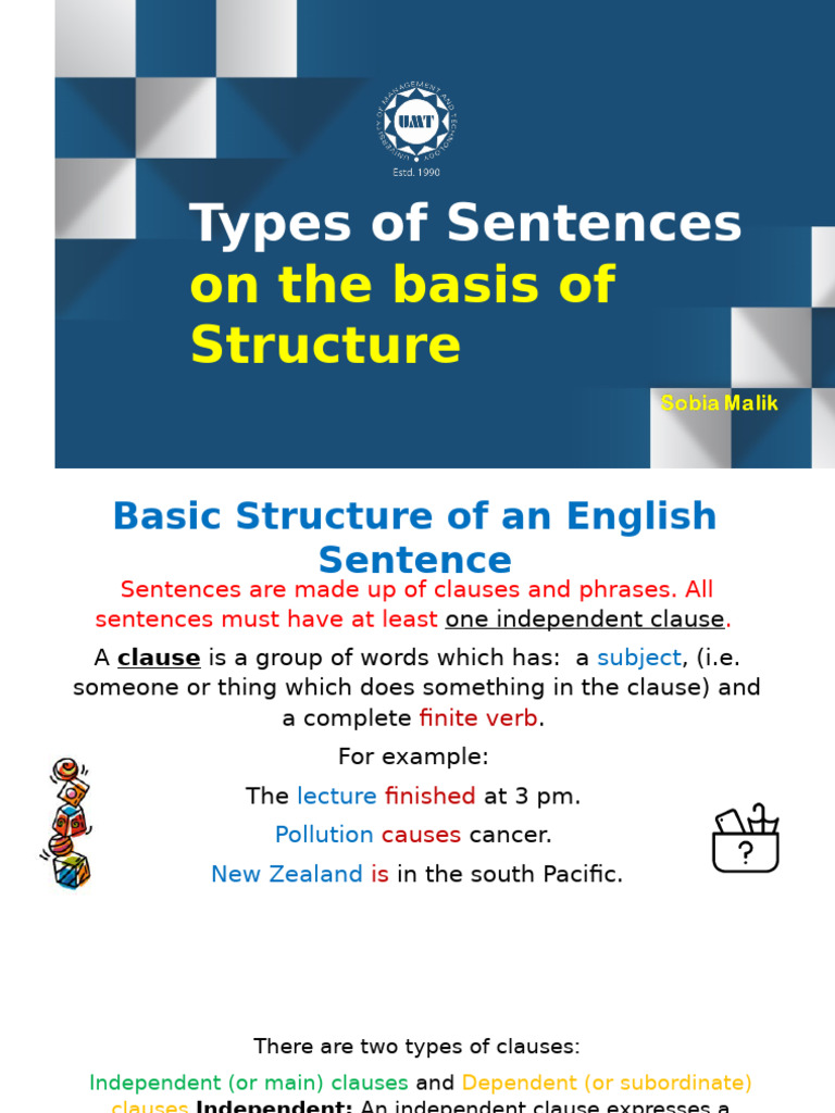 Types of Sentences On The Basis of Structure | PDF | Sentence ...