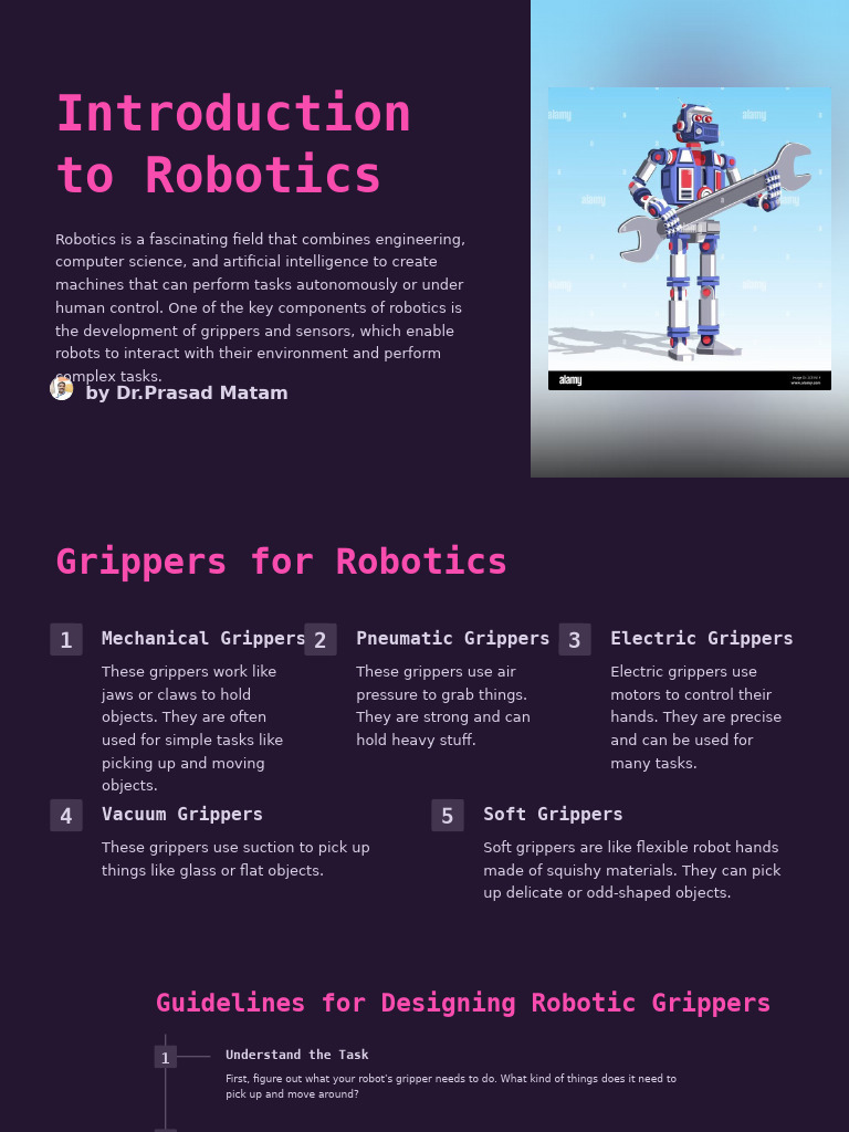 Unit-2 PPT (Grippers and Sensors) | PDF | Force | Robotics
