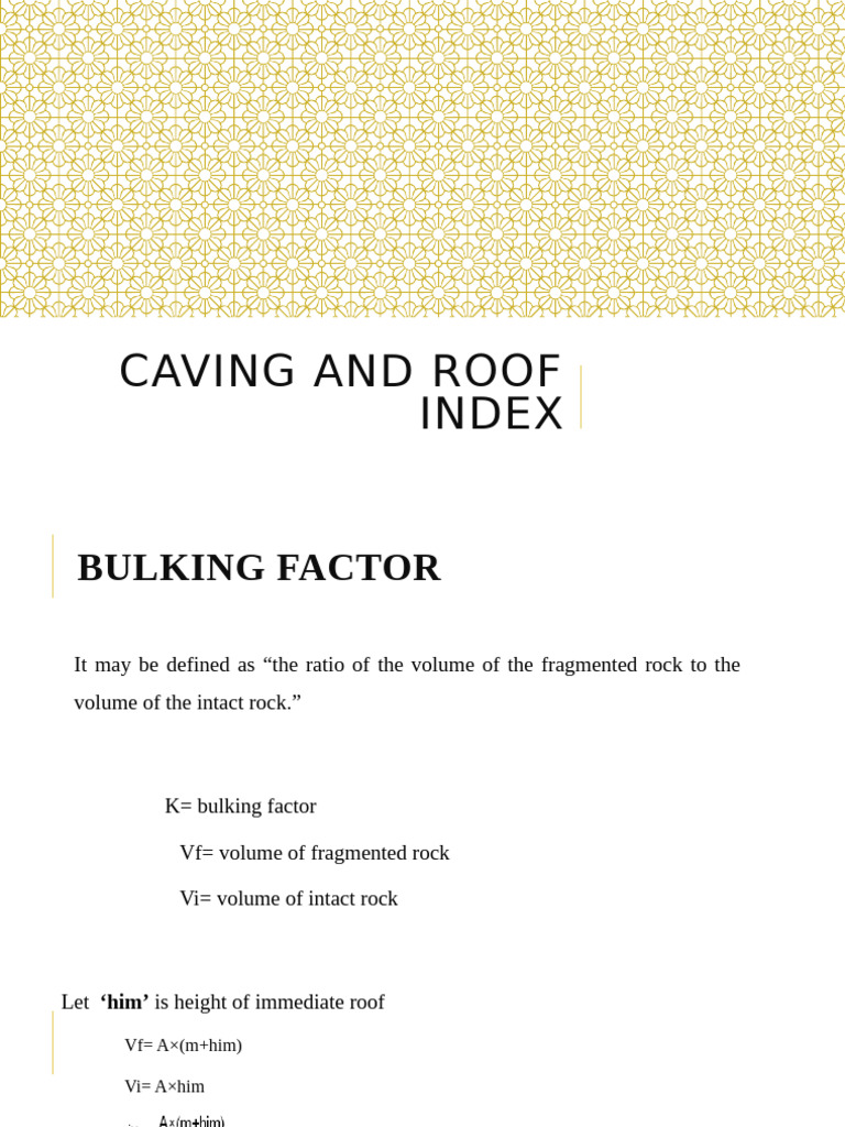 Caving and Roof Stability Analysis | PDF | Rock (Geology) | Materials